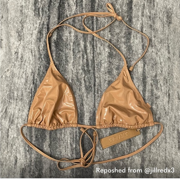 SKIMS | Swim | Skims Ochre Pvc String Bikini Top Xs | Poshmark